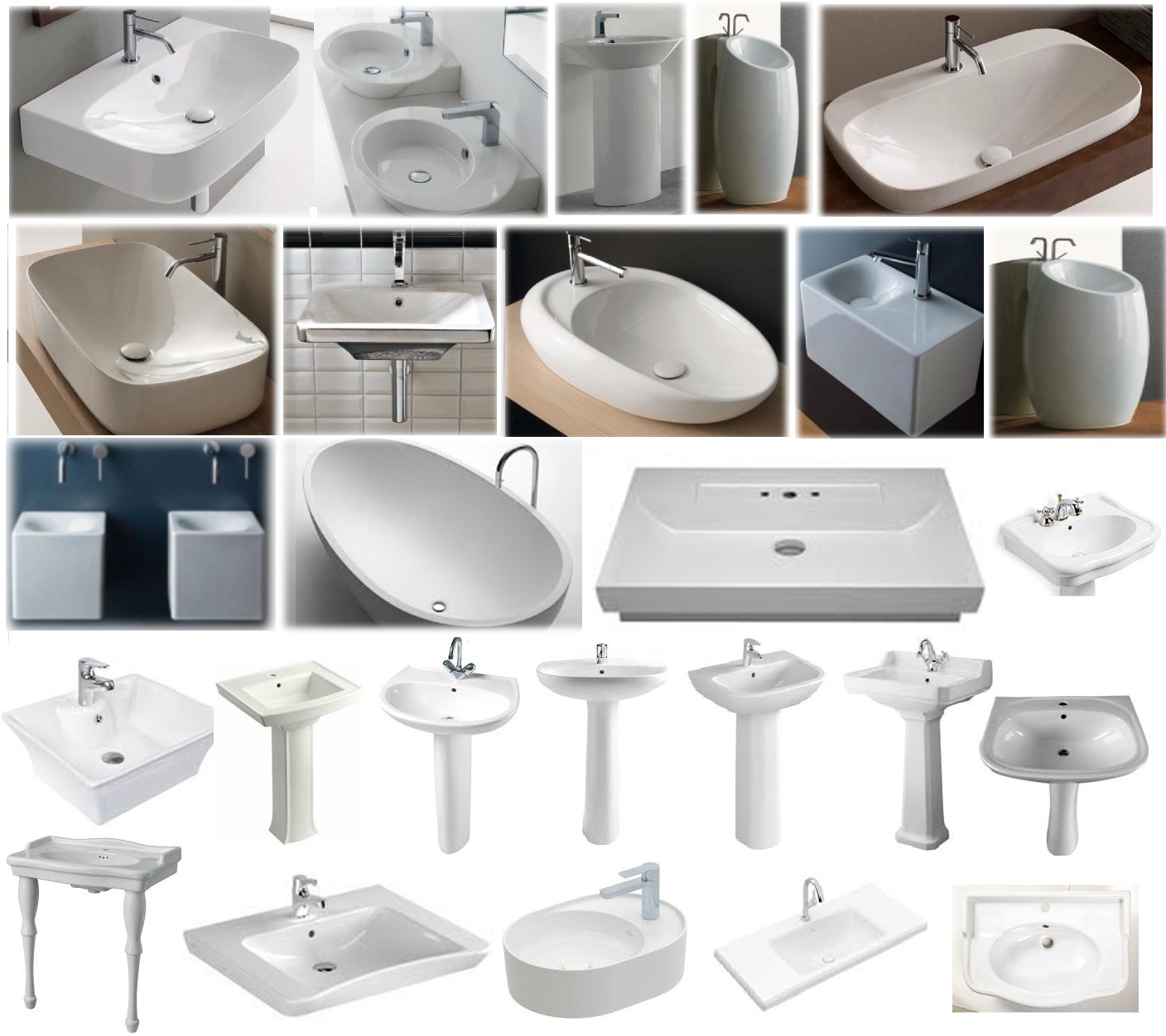 Lavabo, wc, boxe de douche et les produits de nettoyage et protection ...